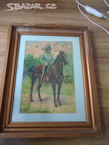 OBRAZ FRANTIŠEK JOSEF I. TISK ROZMĚR 61cm NA 48cm - Teplice - Bazar ...