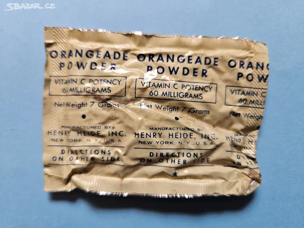 Orangeade Powder - U.S Army - Dvůr Králové nad Labem - Bazar - Sbazar.cz