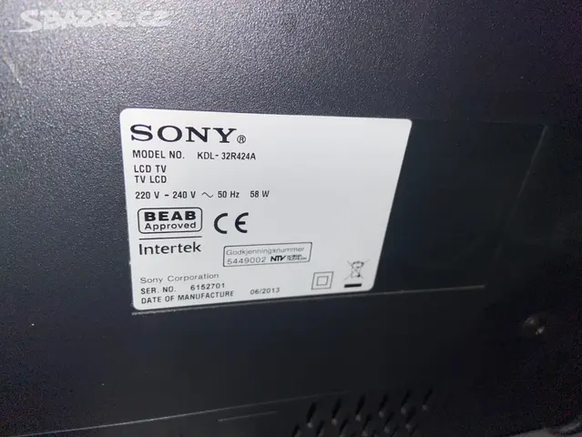 Tv sony Bravia 80 +smart box takže smartka - Sadská - Bazar - Sbazar.cz