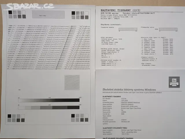 Brother DCP-1623WE|WiFi|najeto 5tis.|nový toner - Zvěrotice - Bazar ...