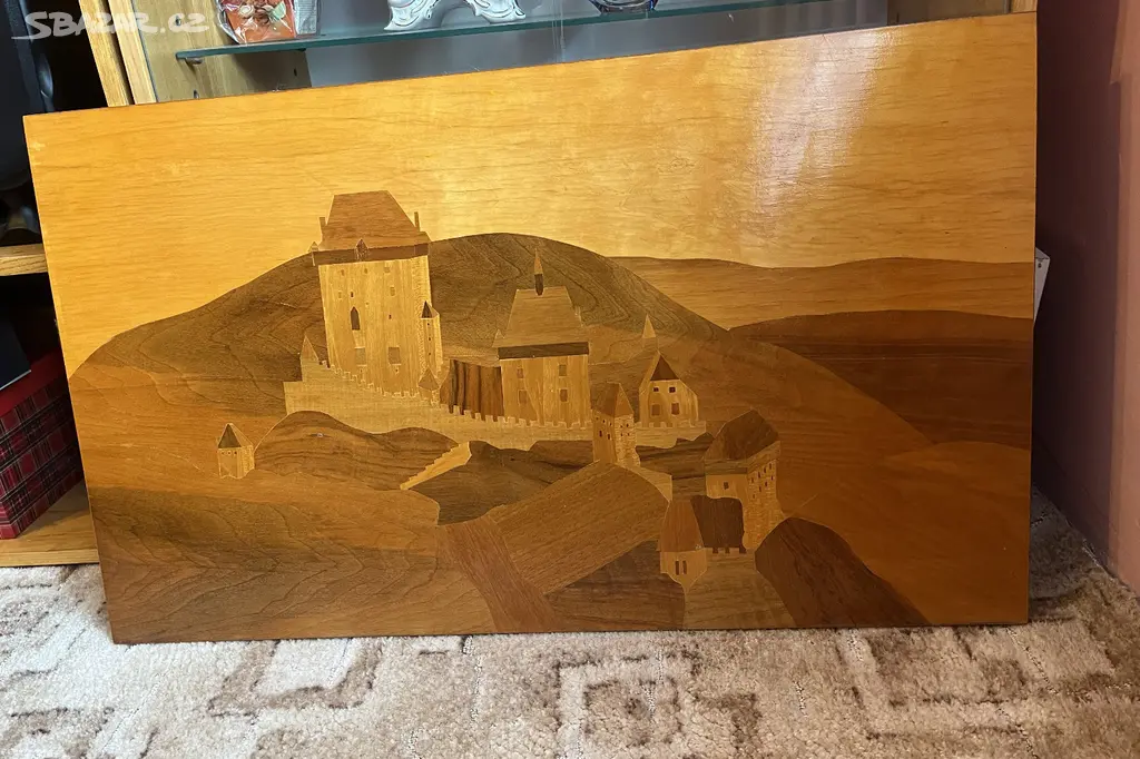 Dřevěný obraz - Ostrov - Bazar - Sbazar.cz