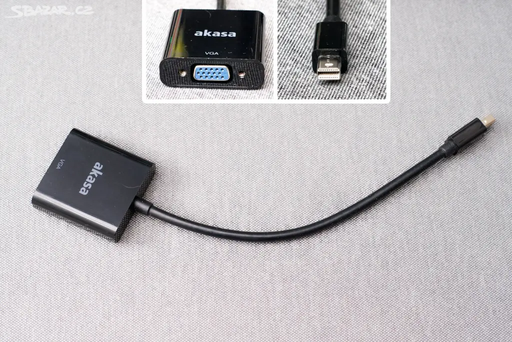 Kabelová redukce AKASA mini DisplayPort na VGA - Chýně - Bazar - Sbazar.cz