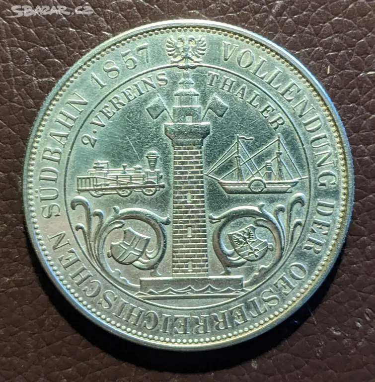 2 tolar 1857 Jižní dráha - Petřkovice - Bazar - Sbazar.cz