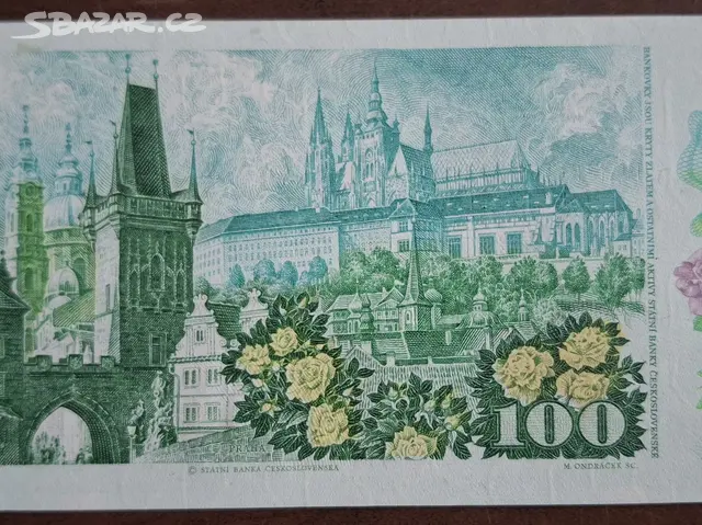 100 Kčs 1989 Gottwald, série A05, UNC - Heřmanova Huť - Bazar - Sbazar.cz