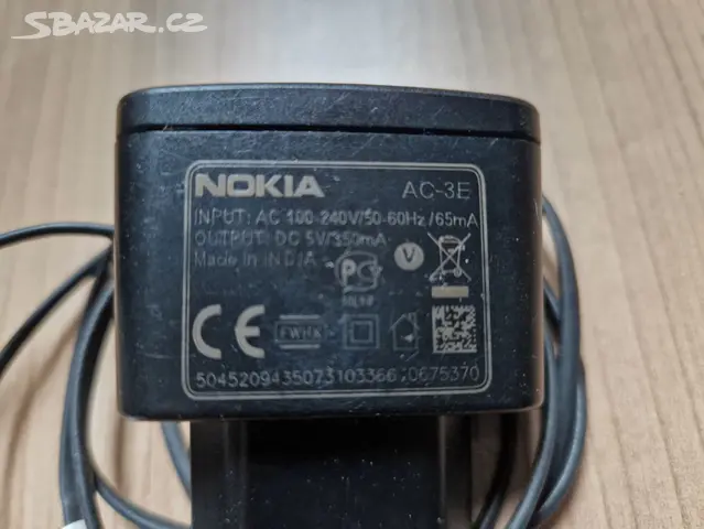 nabíječka Nokia AC-3E - Hradištko, Pikovice - Bazar - Sbazar.cz