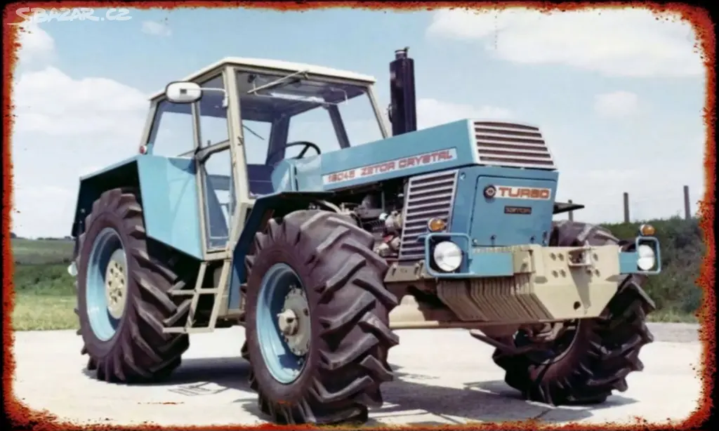 Kovová cedule retro 30x20 ZETOR CRYSTAL BLUE - Praha - Bazar - Sbazar.cz