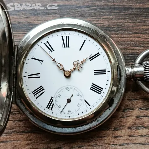 Starožitné stříbrné kapesní hodinky GLORIA - Praha, Vokovice - Bazar ...