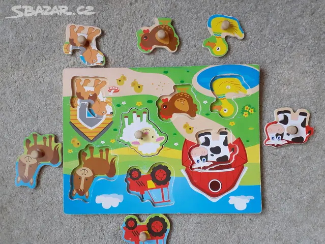 dřevěné vkládací obrázky 7 ks - Praha - Bazar - Sbazar.cz