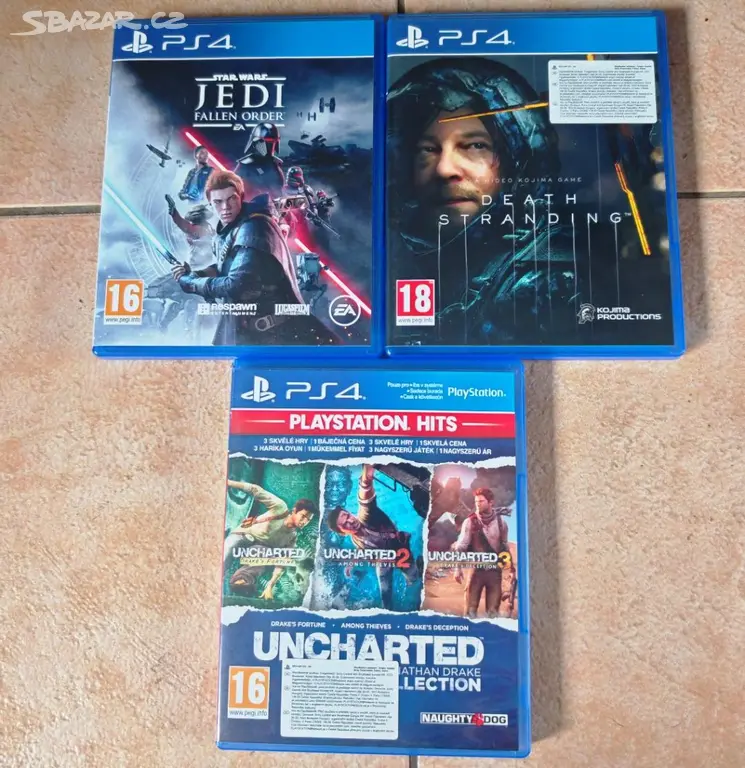 PS4 Hry Star Wars Death Strandin Uncharted - Plzeň - Bazar - Sbazar.cz
