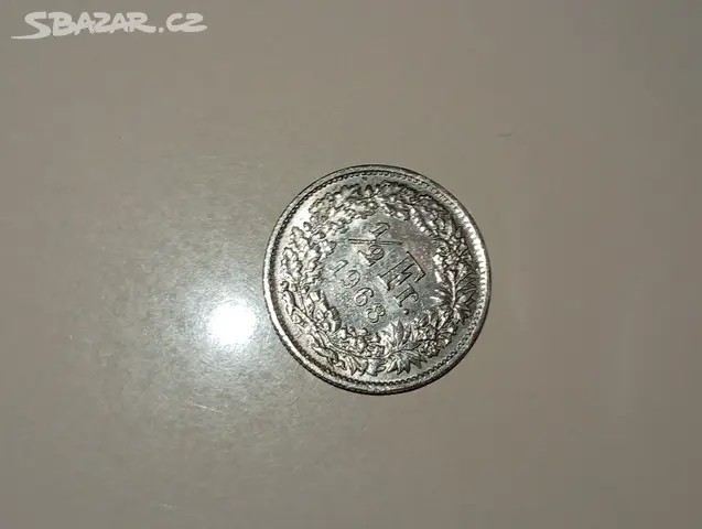 Švýcarský 1/2 frank z roku 1968. - Kladno - Bazar - Sbazar.cz