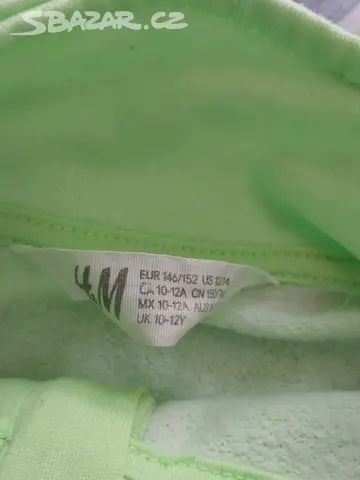 Dívčí sportovní mikina 146/152 H&M nová - Praha, Čimice - Bazar - Sbazar.cz