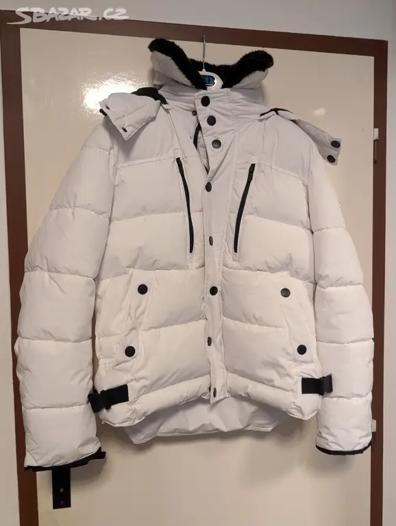 bílou zimní pánskou bundu vel M Odepinácí límec - Ostrava-město - Bazar ...