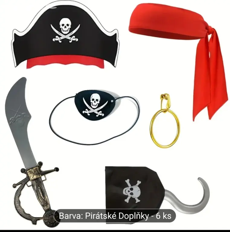 Pirátské doplňky 6 ks, nové - Nýřany - Bazar - Sbazar.cz
