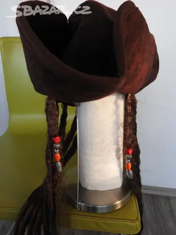 Pirátský klobouk s copánky na karneval, párty - Petříkov - Bazar ...