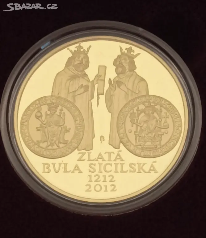 10000 Kč ČNB Zlatá bula sicilská PROOF Au mince - Uherský Brod - Bazar ...