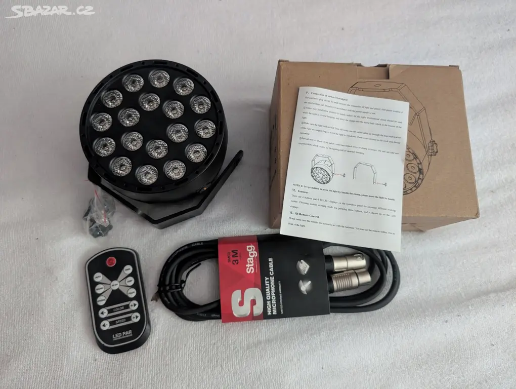 disco par blue 2ks +kabel na propojení efektu - Poruba - Bazar - Sbazar.cz