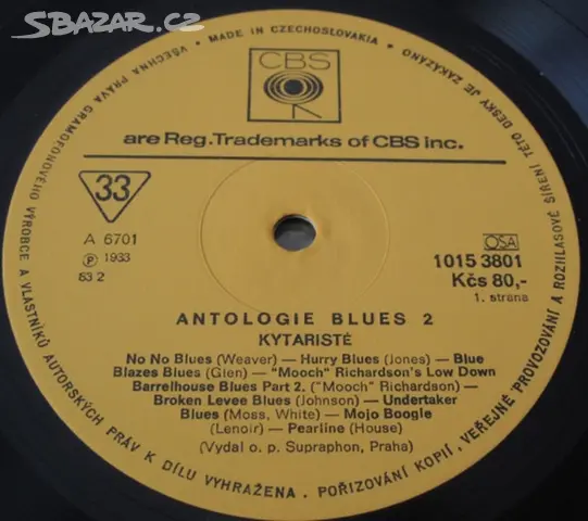 LP 2x vinyl mono Antologie Blues(2) r. 1983/231/ - Klatovy - Bazar ...