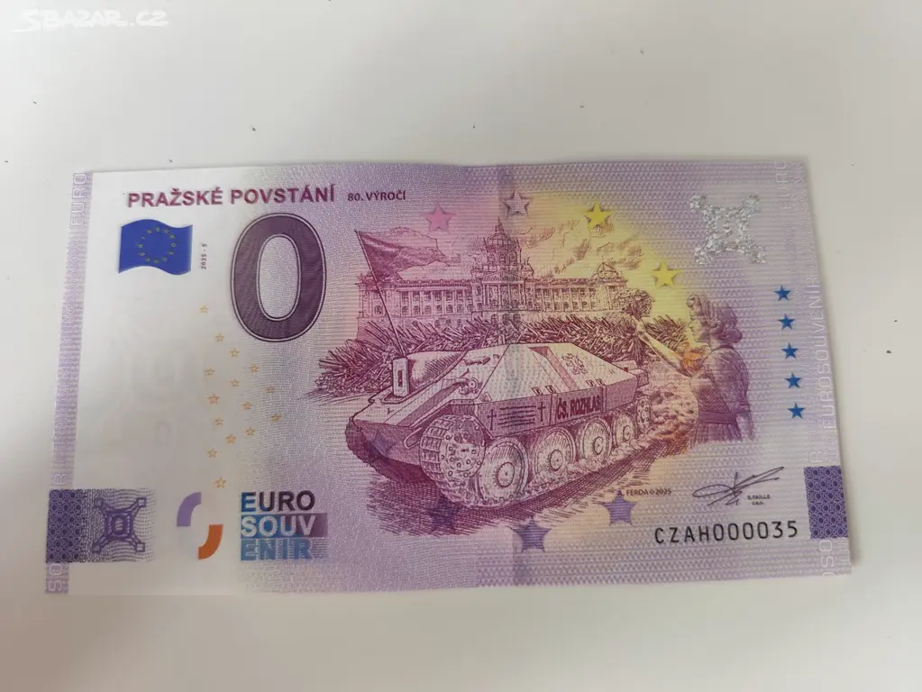 0 Euro souvenir - Pražské povstání - číslo 35 - Praha, Michle - Bazar ...