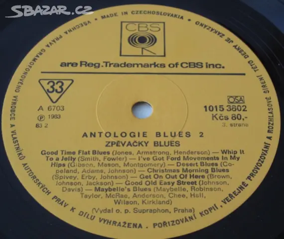 LP 2x vinyl mono Antologie Blues(2) r. 1983/231/ - Klatovy - Bazar ...