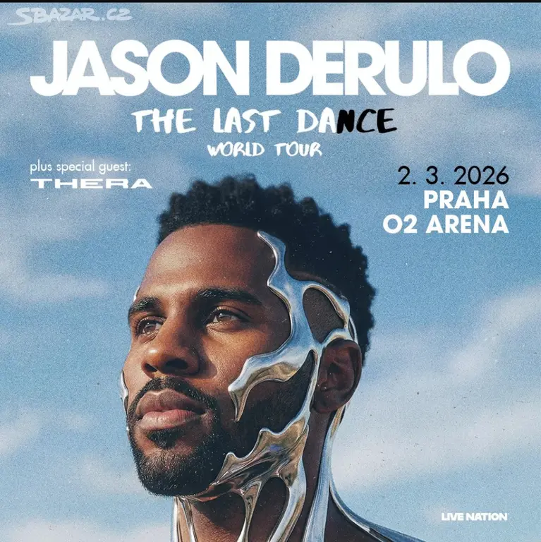 2 lístky na Jason Derulo O2 arena PRAHA 2.3.2026 - Cheb - Bazar - Sbazar.cz