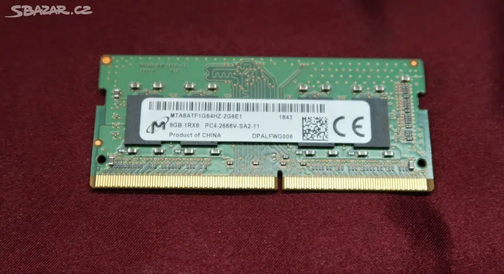 Paměť Micron SO-DIMM DDR4 8GB 2666MHz PC4-21300 - Beroun - Bazar ...
