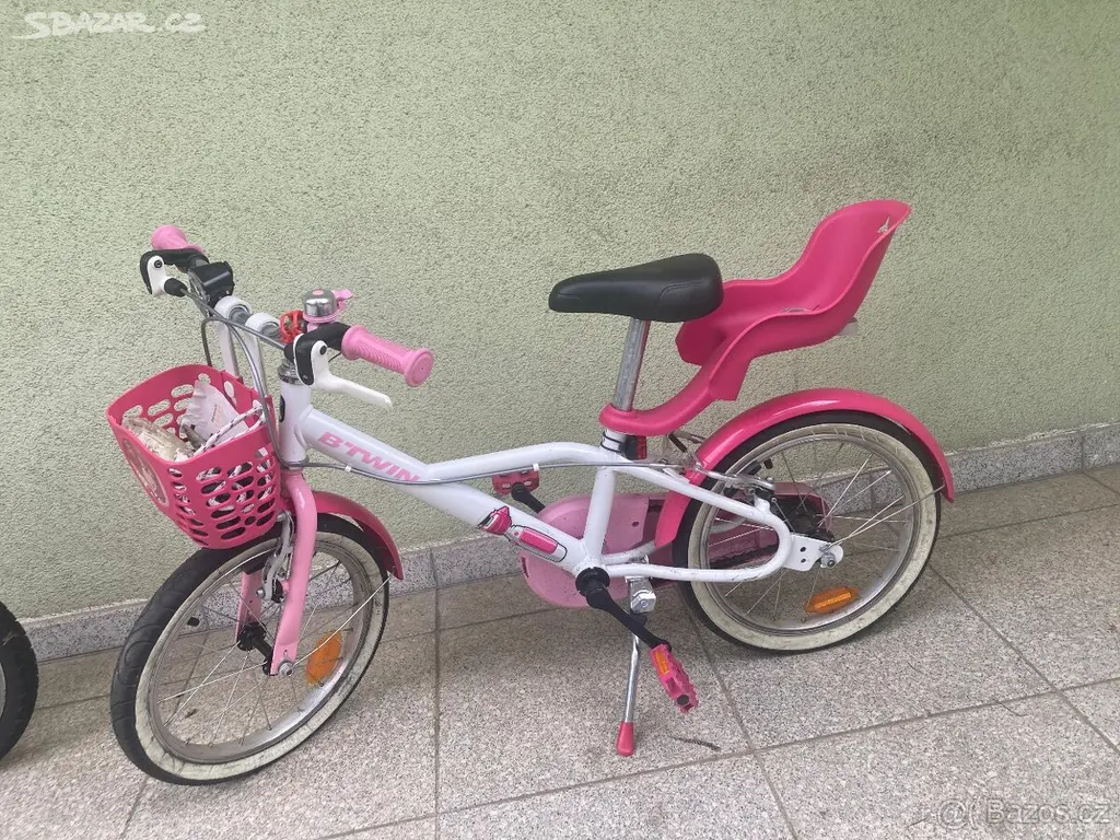 Prodám dětské kolo BTWIN / Decathlon 16" růžové - Praha - Bazar - Sbazar.cz
