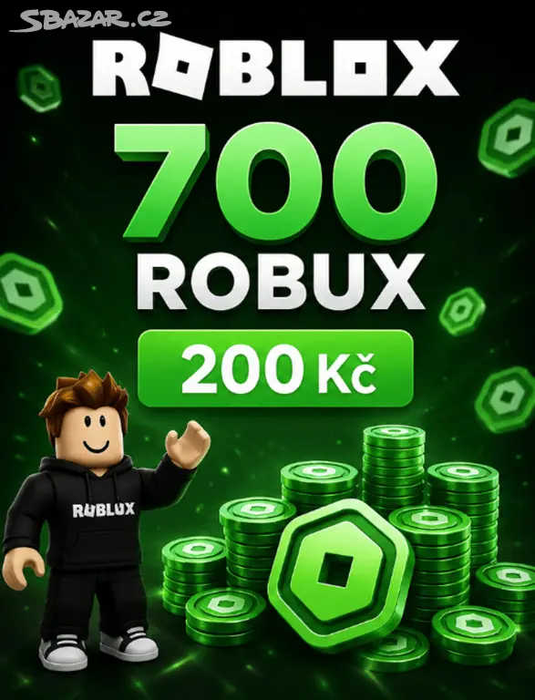Roblox 700 Robux 200 Kč - Praha 9 - Bazar - Sbazar.cz