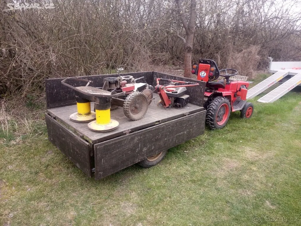Dvoububnová sekačka+rotavátor, malotraktor+přívěs - Třeboň - Bazar ...