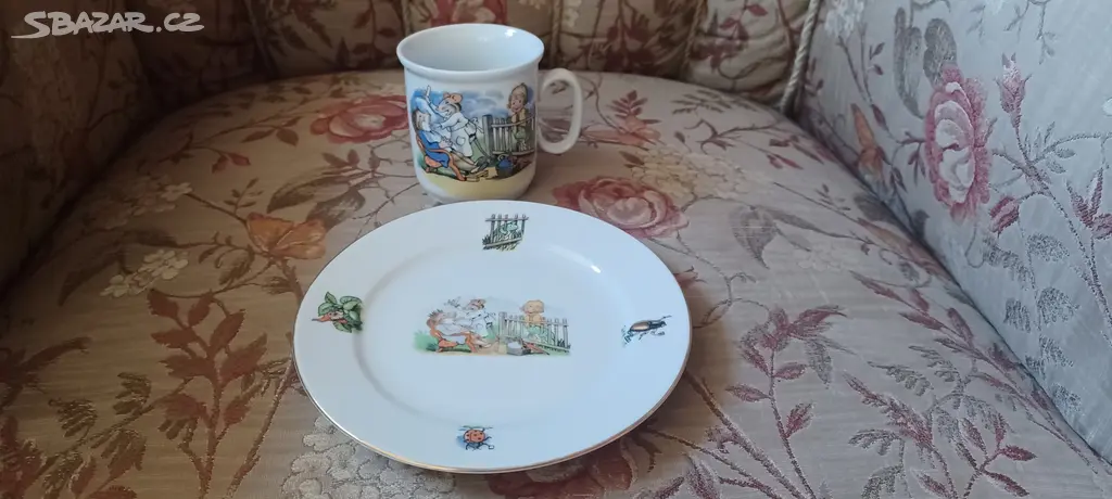EPIAG , Bolíto hrníček a talířek CZECHOSLOVAKIA - Olomouc - Bazar ...