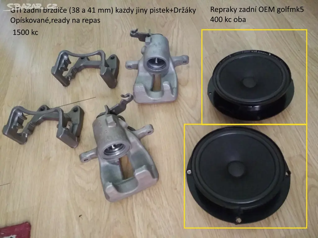 Golf mk5 GTI ZADNÍ Držáky+brzdiče + Zadní repro - Jesenec - Bazar ...